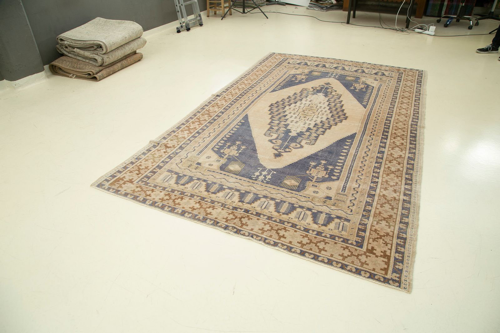 Foundry Select 6X10 Vintage Anatolian Handmade Dowry Distressed Turkish Handmade Bhavith Rug ...